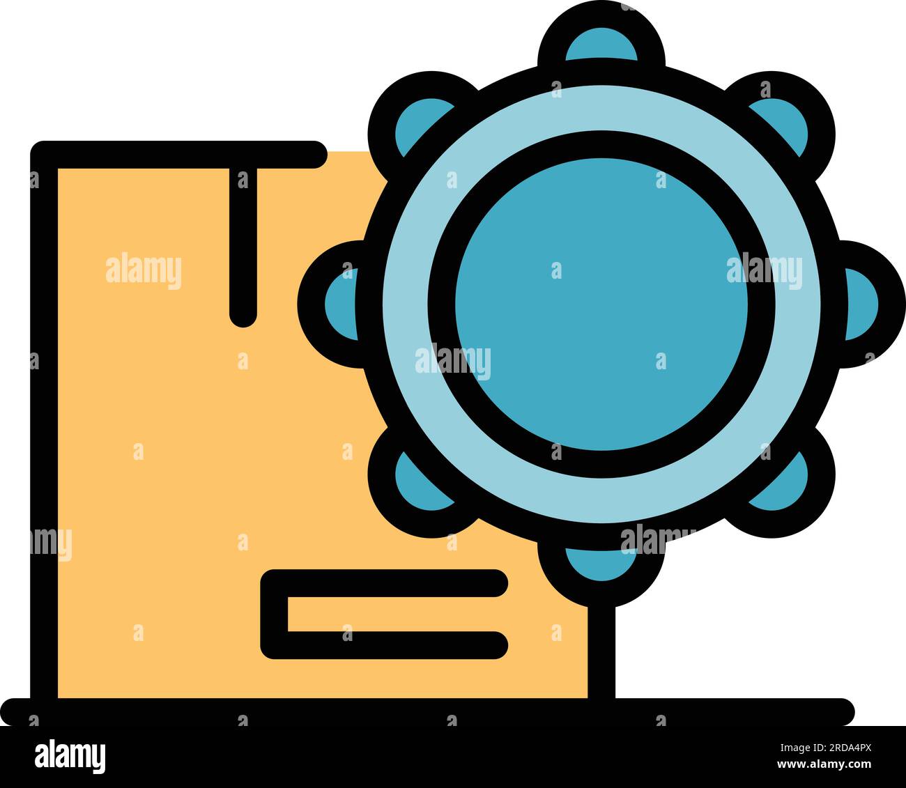 Industry mass production icon outline vector. Factory process. Assembly ...