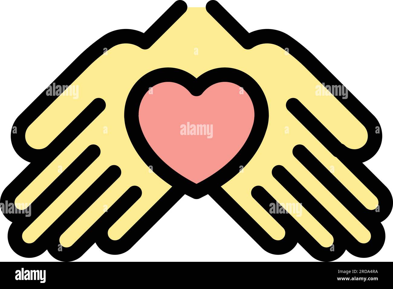 Woman making heart shape with hands Stock Vector Images - Alamy