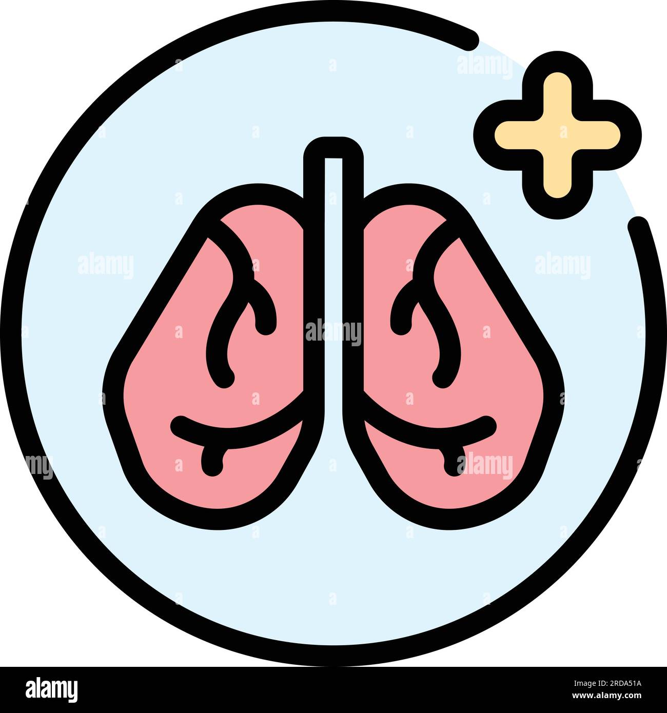 Healthy kid lungs icon outline vector. Hospital roentgen. Chest lung ...