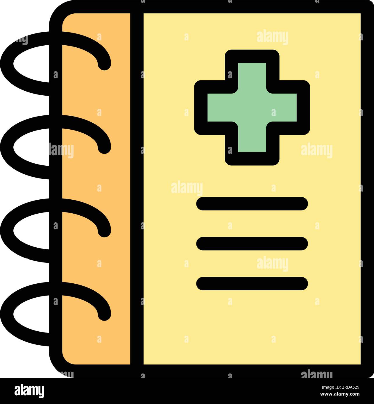 Medical notebook icon outline vector. Doctor document. Hospital data ...