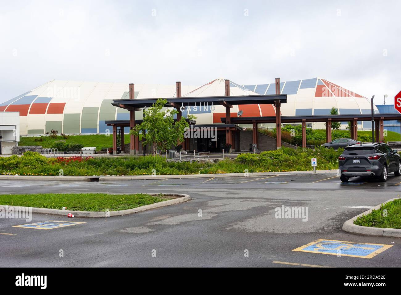 great blue heron casino building entrance, port perry, canada Stock ...