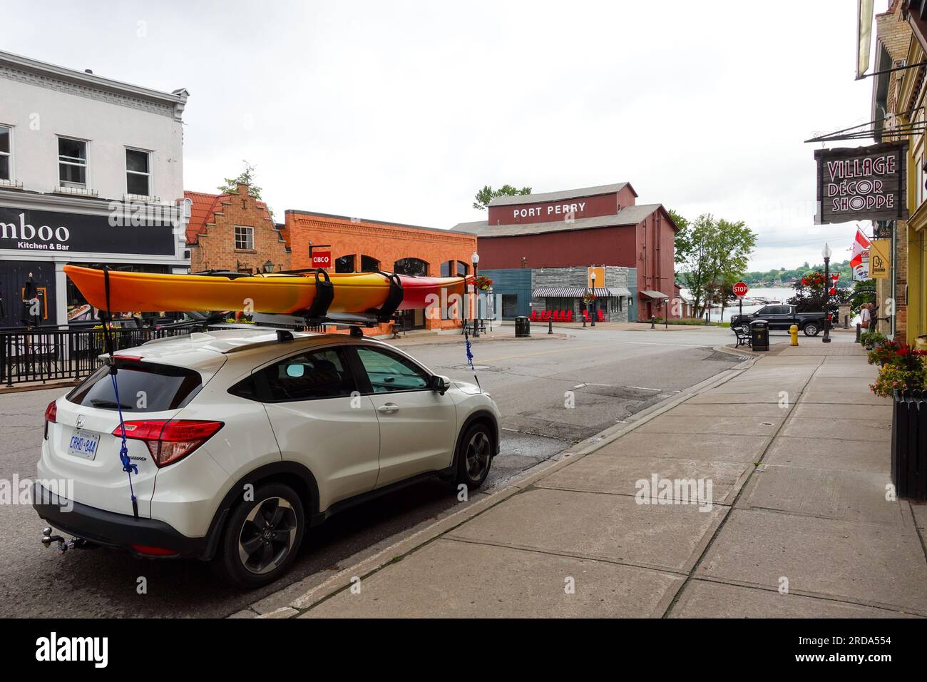 Port perry, historic downtown buildings, queen street Stock Photo - Alamy