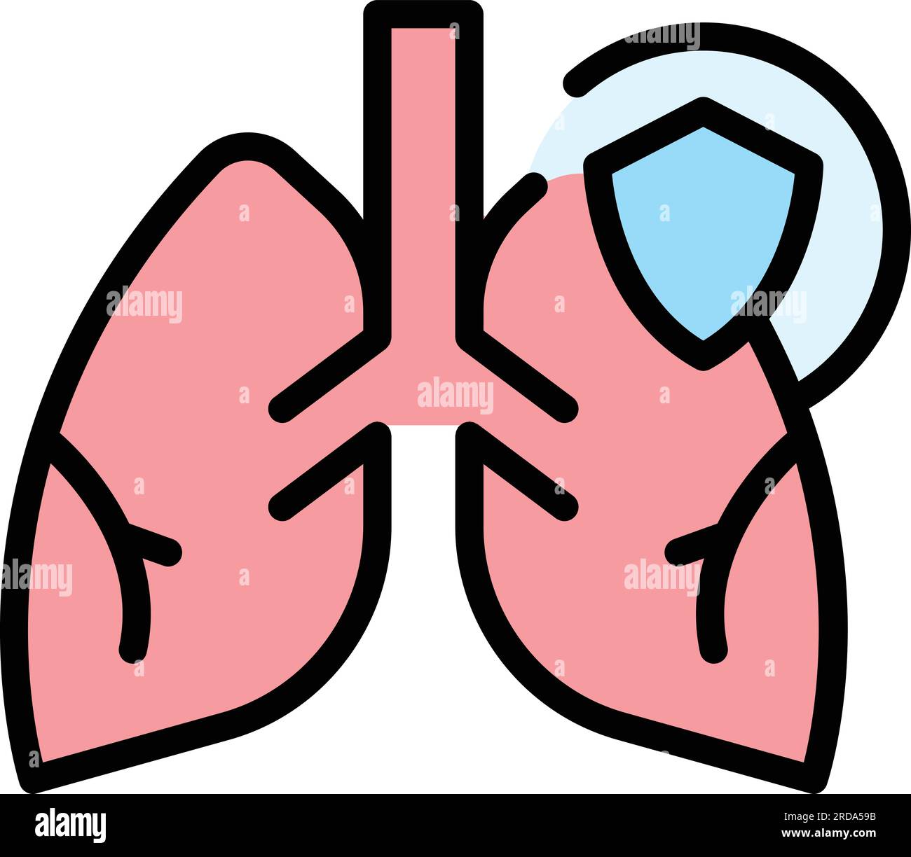 Lungs covid icon outline vector. Xray lung. Doctor health color flat ...