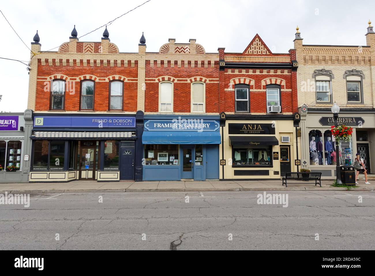 historic buildings in downtown Port Perry, Ontario, Canada Stock Photo ...