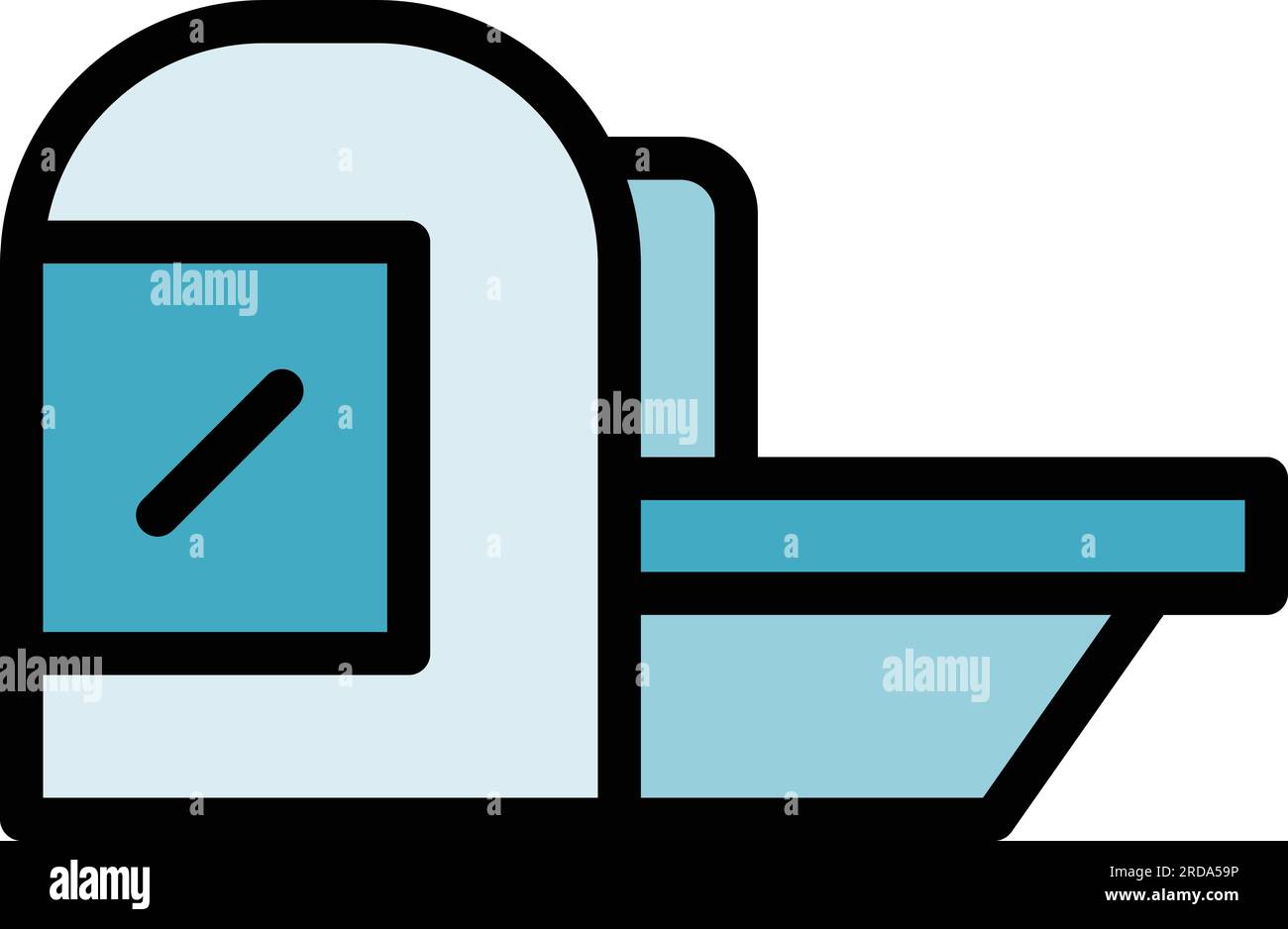 Mri equipment icon outline vector. Medical device. Magnetic machine ...