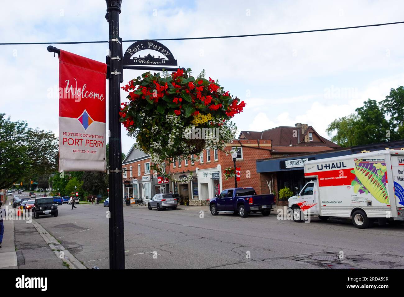 historic buildings in downtown Port Perry, Ontario, Canada Stock Photo ...