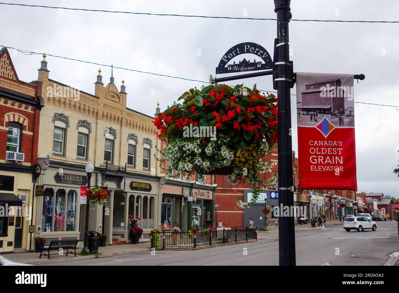 historic buildings in downtown Port Perry, Ontario, Canada Stock Photo ...