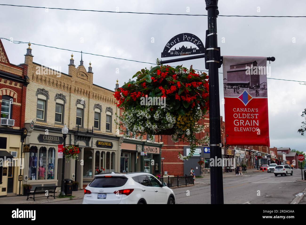 historic buildings in downtown Port Perry, Ontario, Canada Stock Photo ...