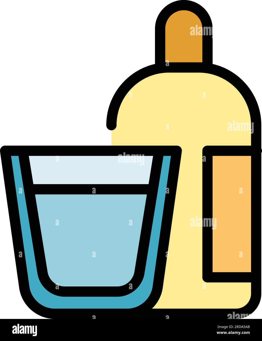 Health syrup icon outline vector. Medical vitamin. Drug bottle color ...