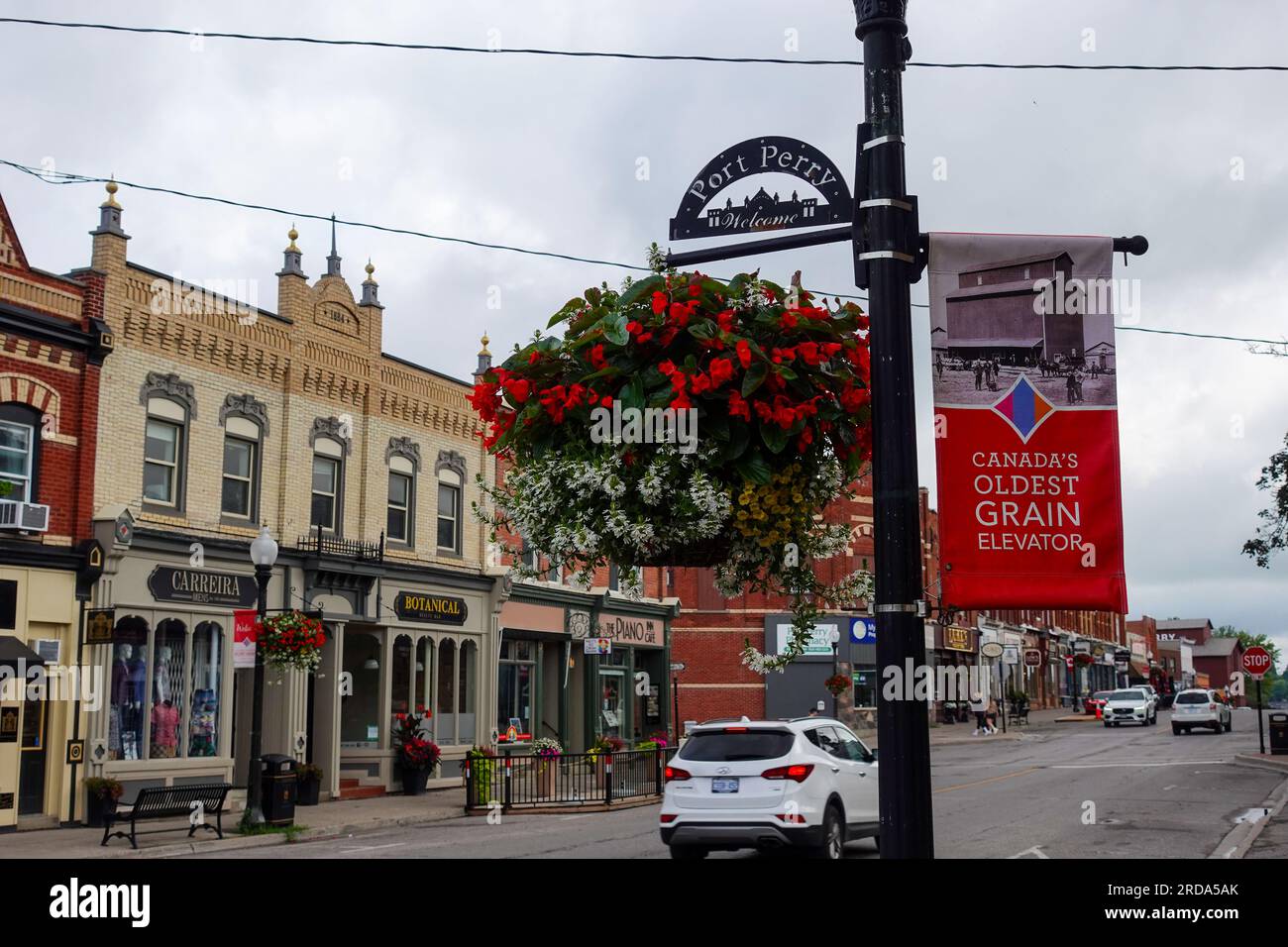 historic buildings in downtown Port Perry, Ontario, Canada Stock Photo ...