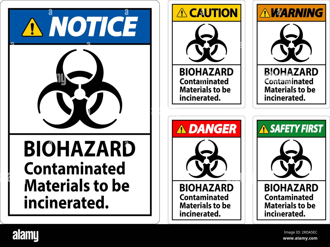 Biohazard Warning Label Biohazard Contaminated Materials To Be ...