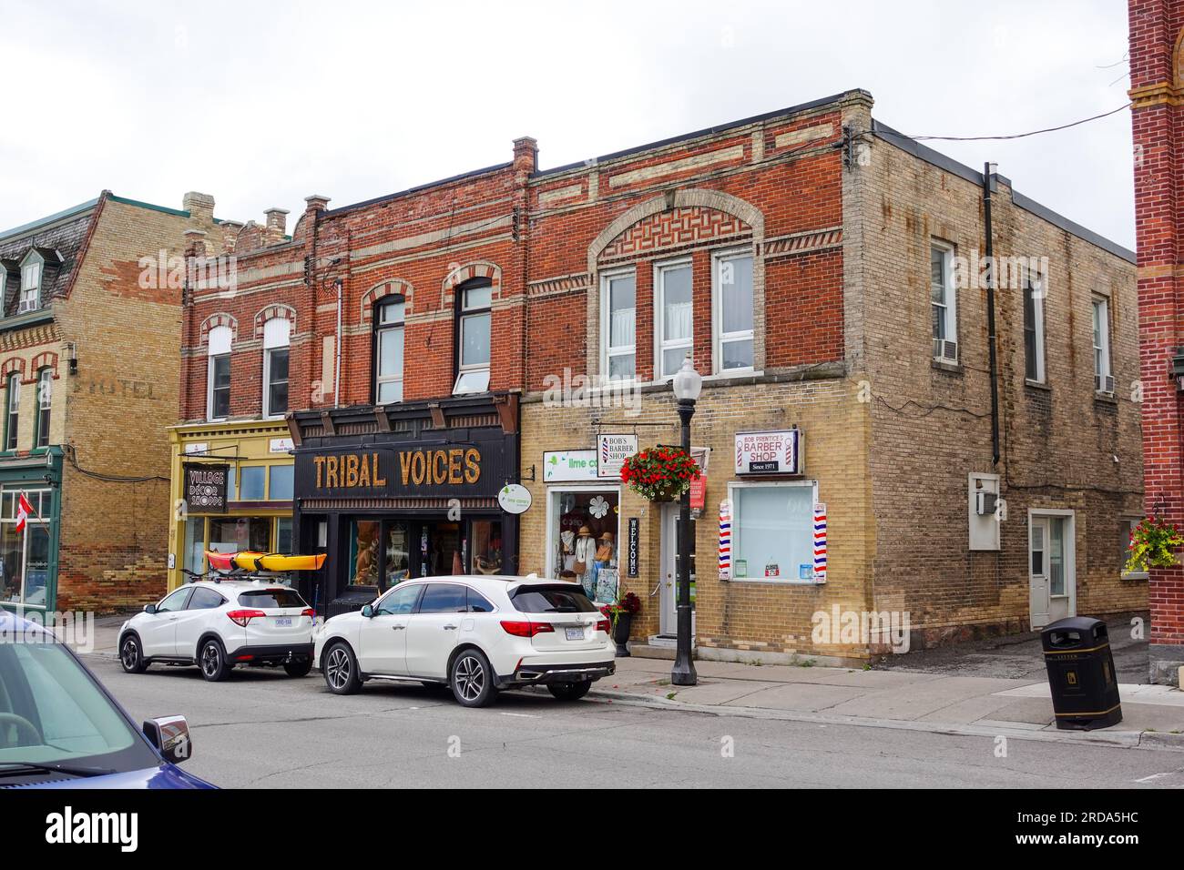 historic buildings and streets in downtown Port Perry, Ontario, Canada ...