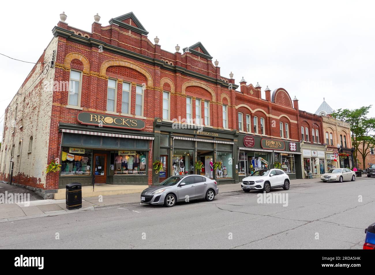 historic buildings and streets in downtown Port Perry, Ontario, Canada ...