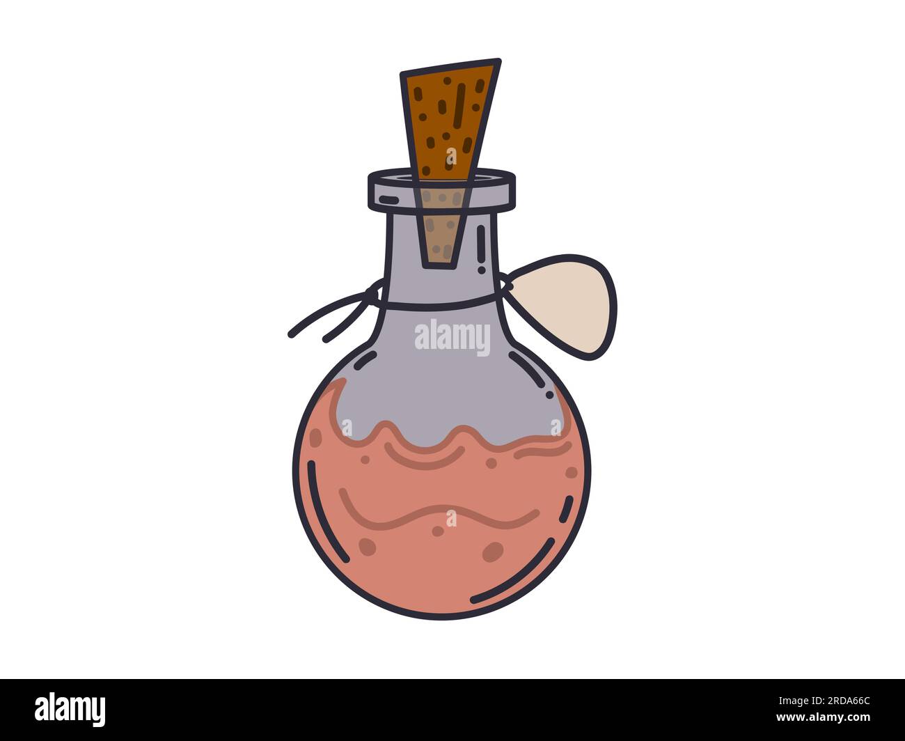 A bottle with a witch's potion. Clip Art. Bottle with magic elixir or ...