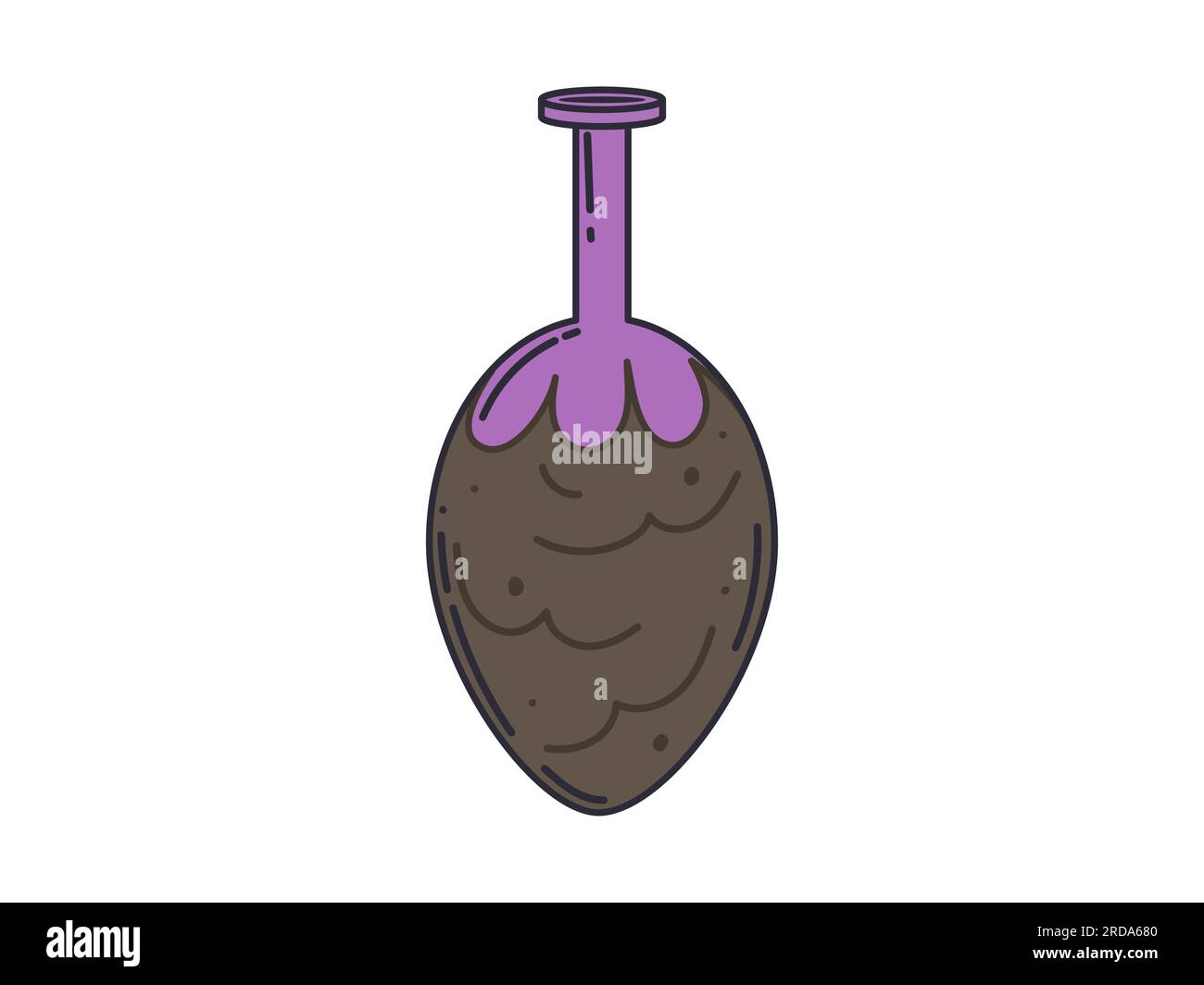A bottle with a witch's potion. Clip Art. Bottle with magic elixir or ...