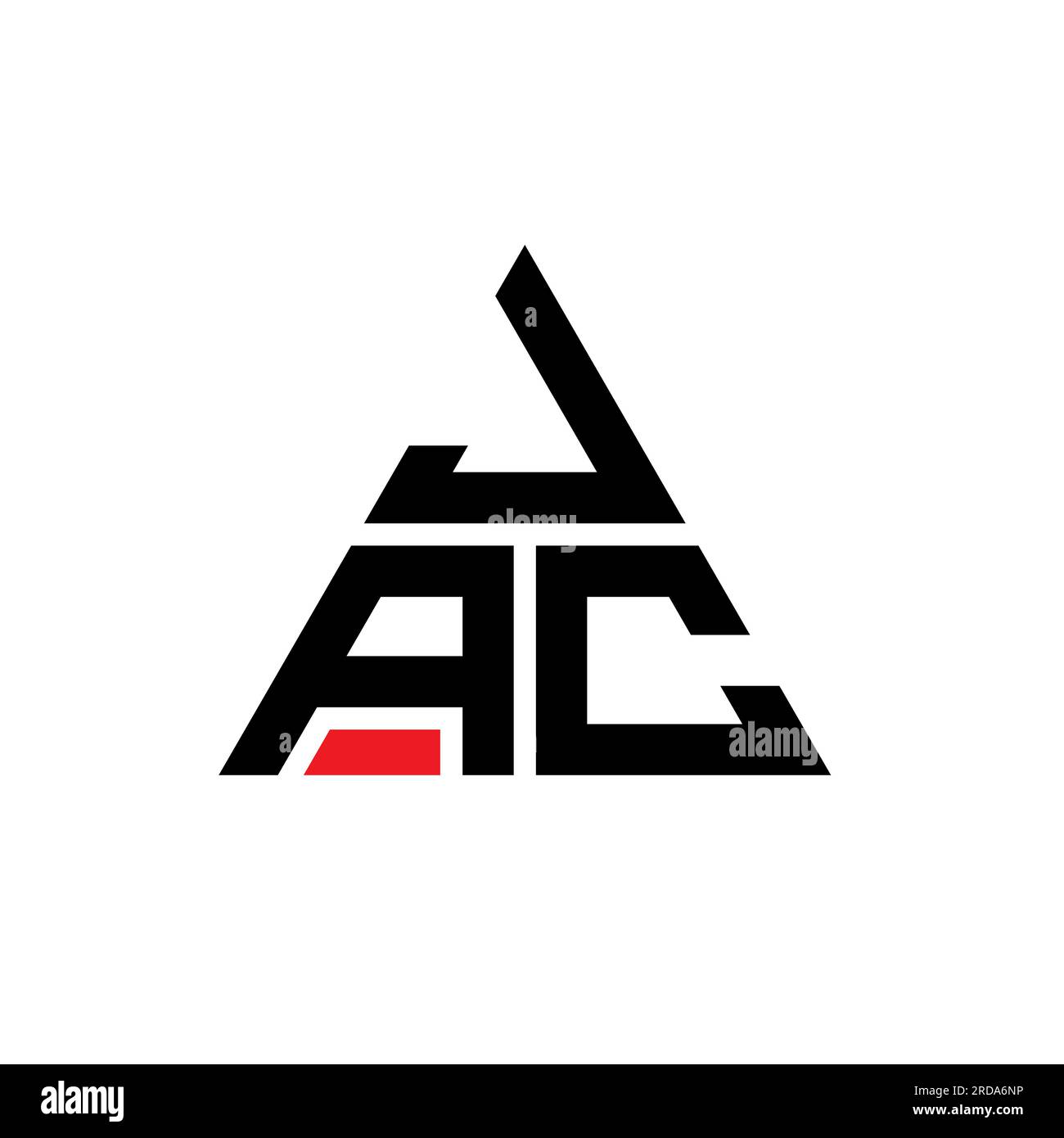 JAC triangle letter logo design with triangle shape. JAC triangle logo ...