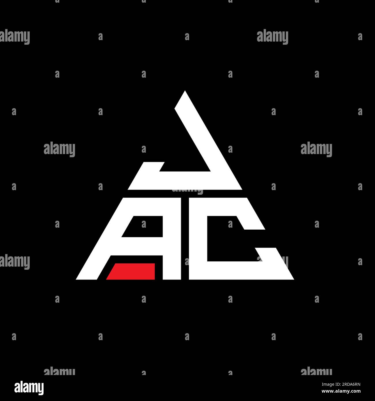 JAC triangle letter logo design with triangle shape. JAC triangle logo ...