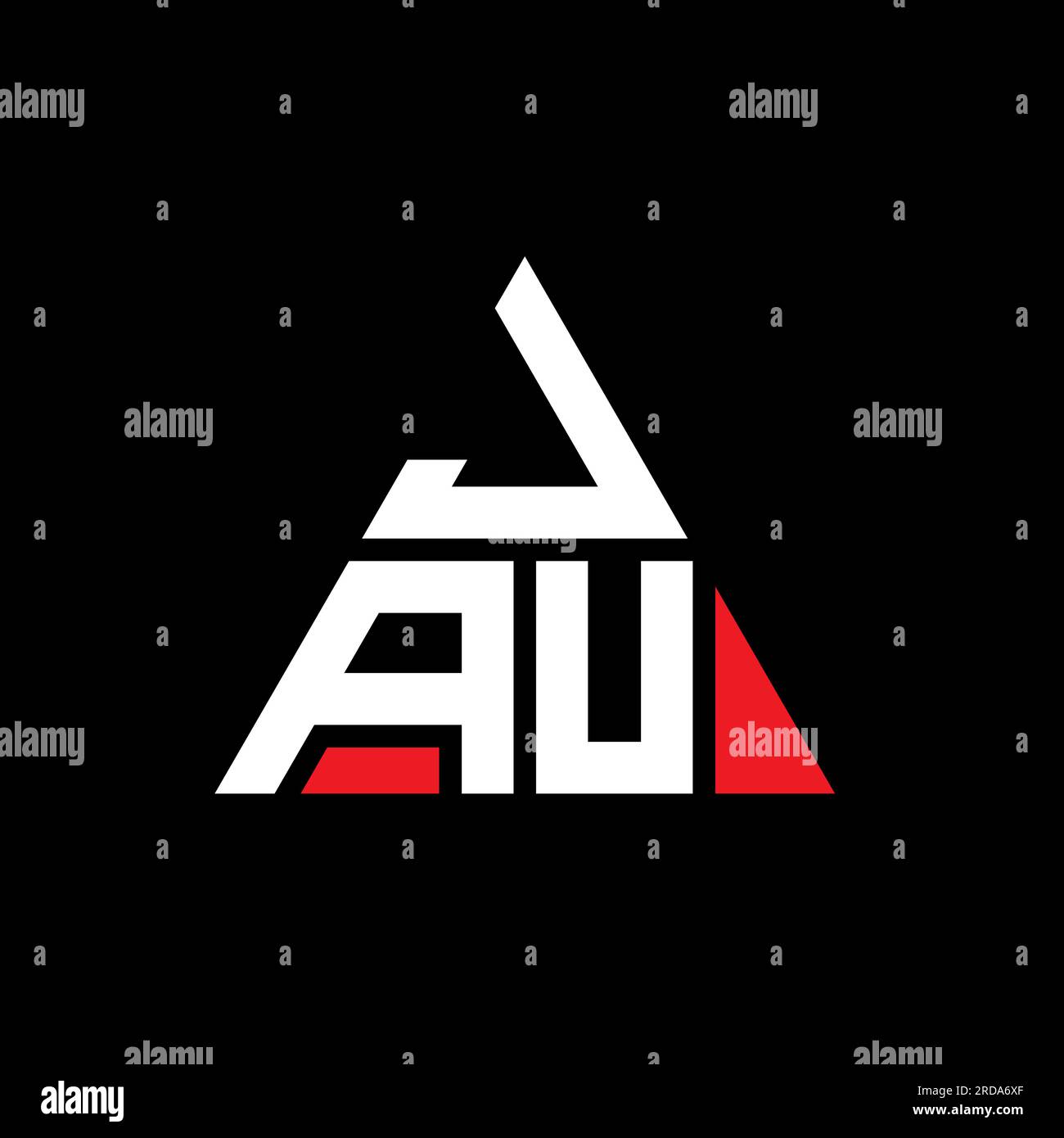 JAU triangle letter logo design with triangle shape. JAU triangle logo ...