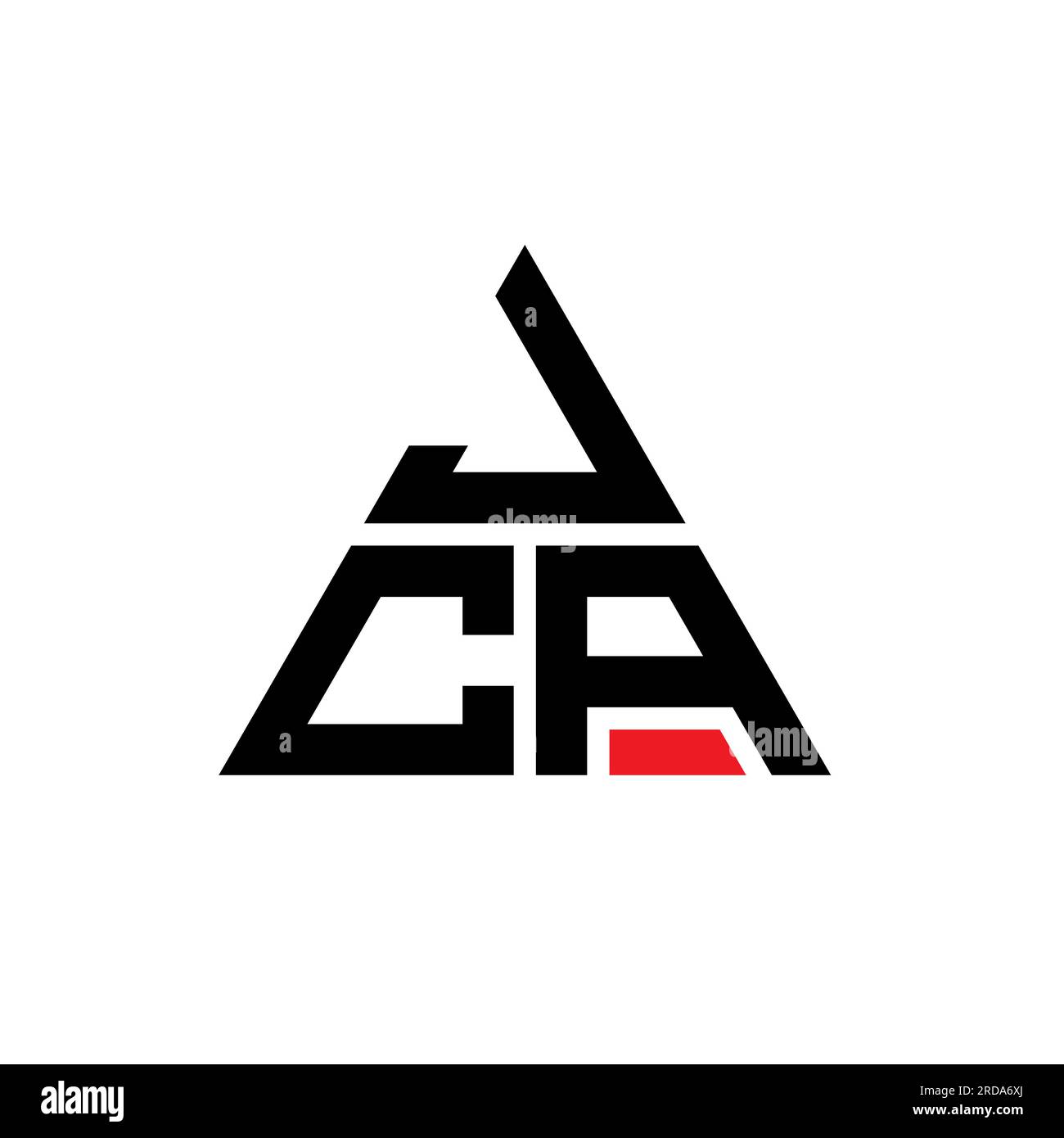 JCA triangle letter logo design with triangle shape. JCA triangle logo ...
