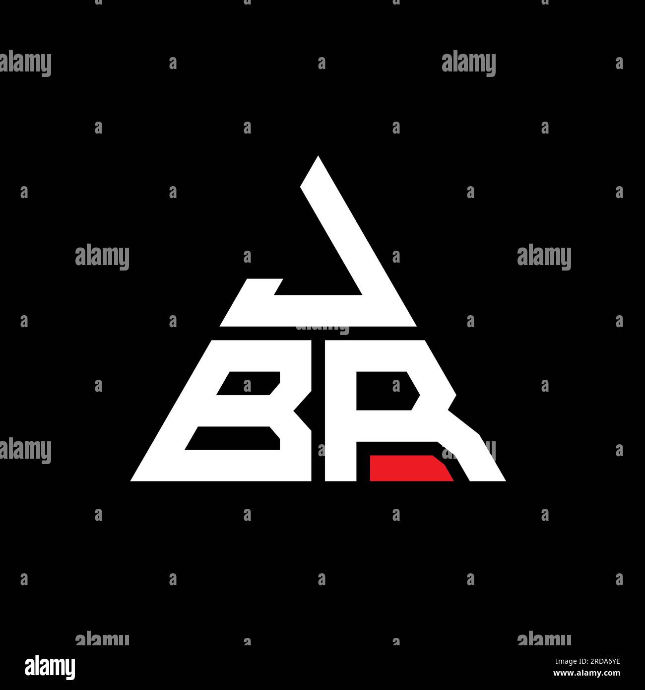 JBR triangle letter logo design with triangle shape. JBR triangle logo ...