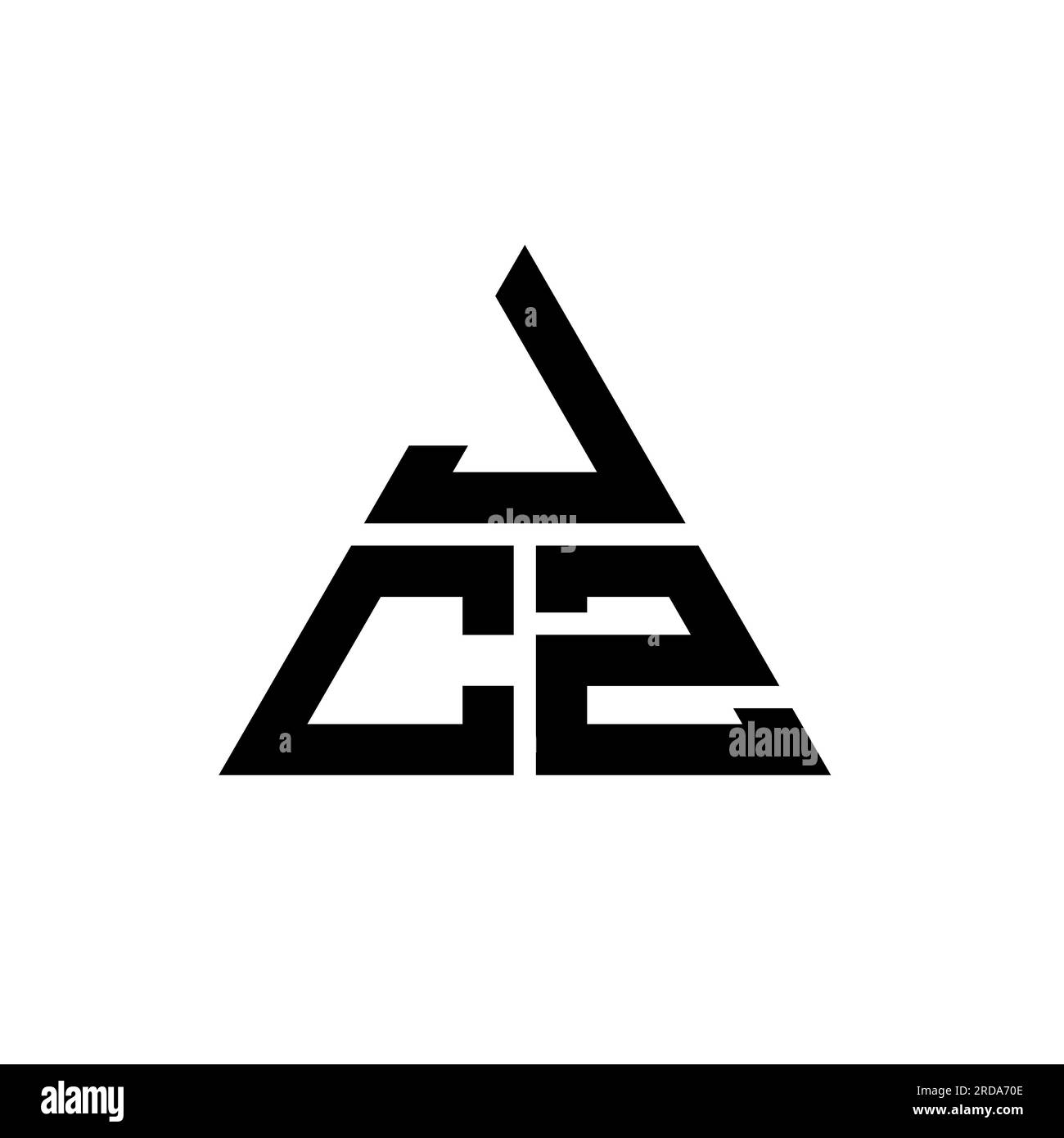 JCZ triangle letter logo design with triangle shape. JCZ triangle logo ...