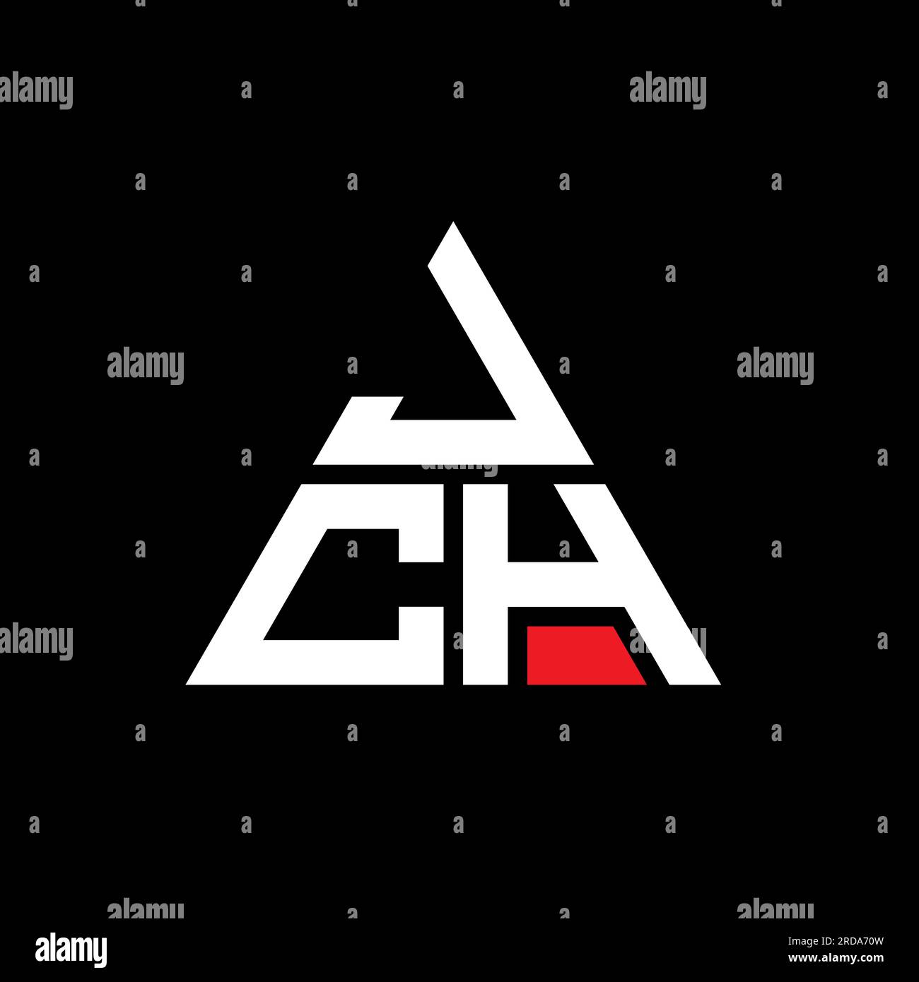 JCH triangle letter logo design with triangle shape. JCH triangle logo ...
