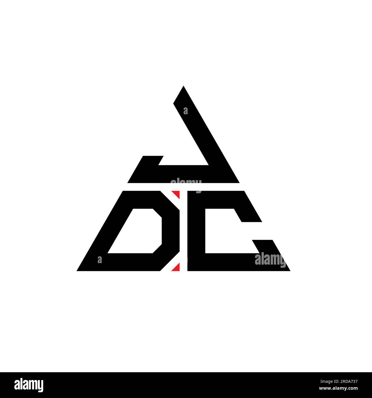JDC triangle letter logo design with triangle shape. JDC triangle logo ...