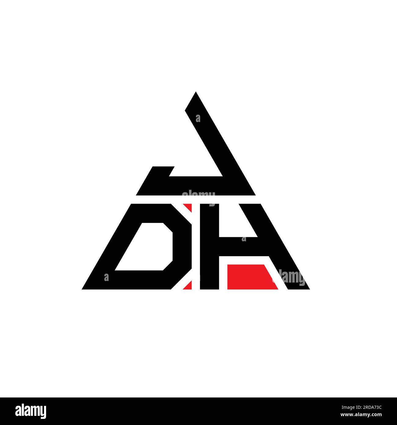 JDH triangle letter logo design with triangle shape. JDH triangle logo ...