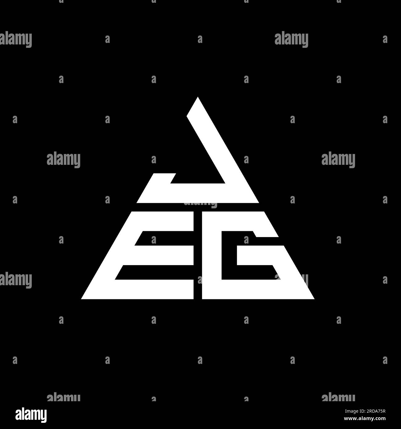 JEG triangle letter logo design with triangle shape. JEG triangle logo ...