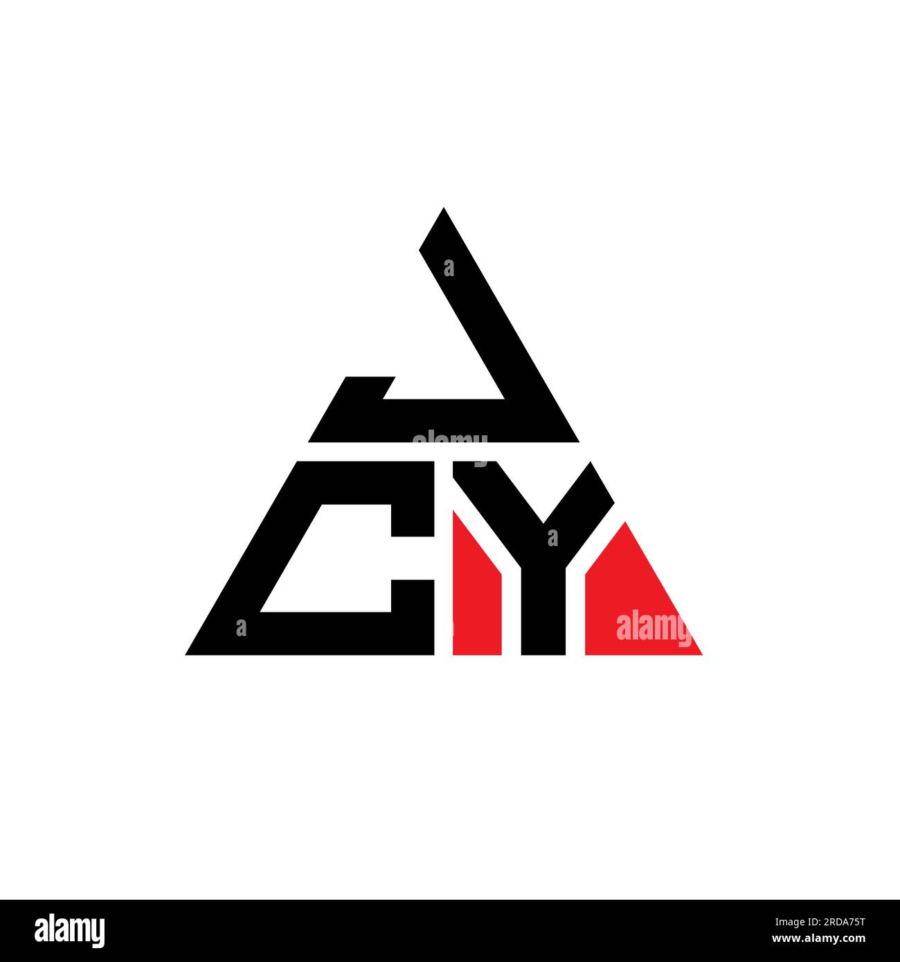 JCY triangle letter logo design with triangle shape. JCY triangle logo ...