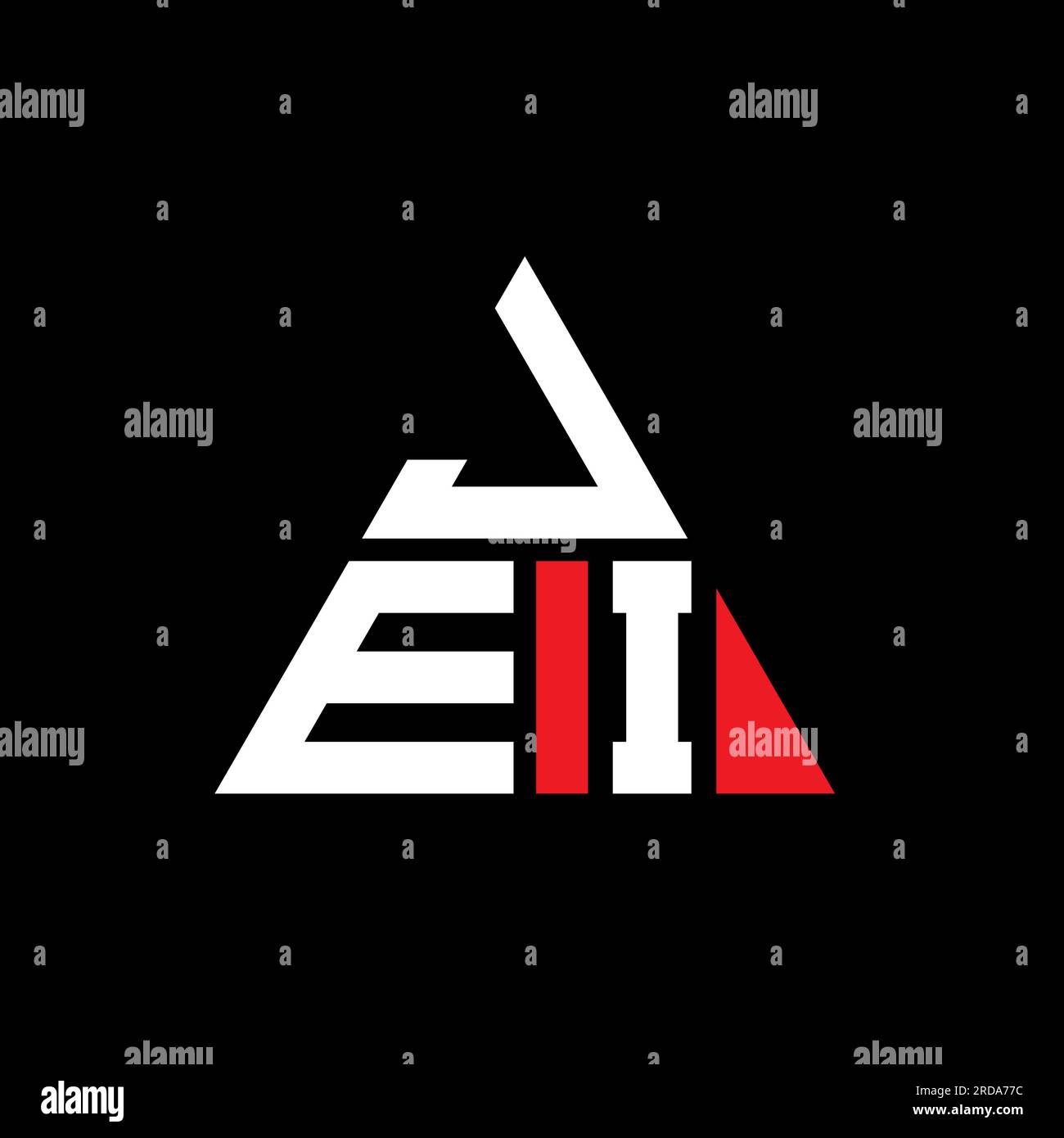 JEI triangle letter logo design with triangle shape. JEI triangle logo ...