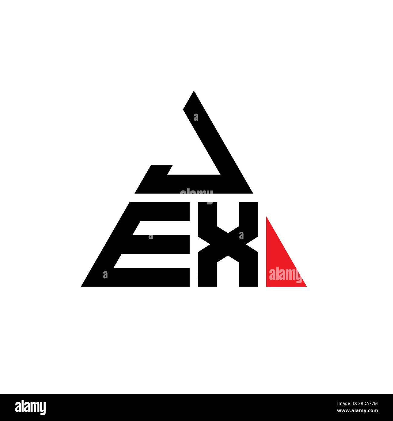 JEX triangle letter logo design with triangle shape. JEX triangle logo ...