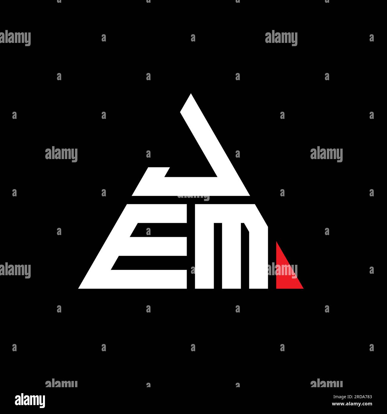 JEM triangle letter logo design with triangle shape. JEM triangle logo design monogram. JEM ...
