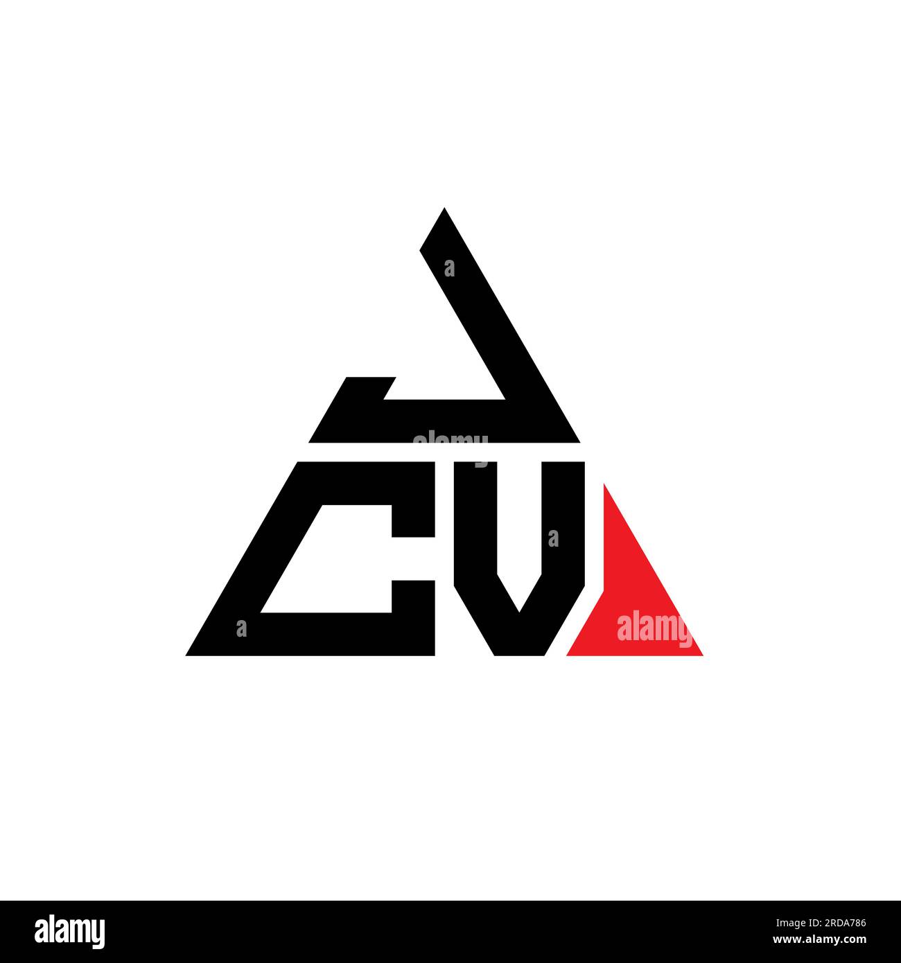 JCV triangle letter logo design with triangle shape. JCV triangle logo ...