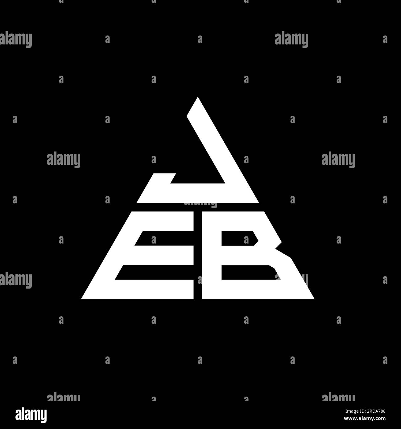 JEB triangle letter logo design with triangle shape. JEB triangle logo ...