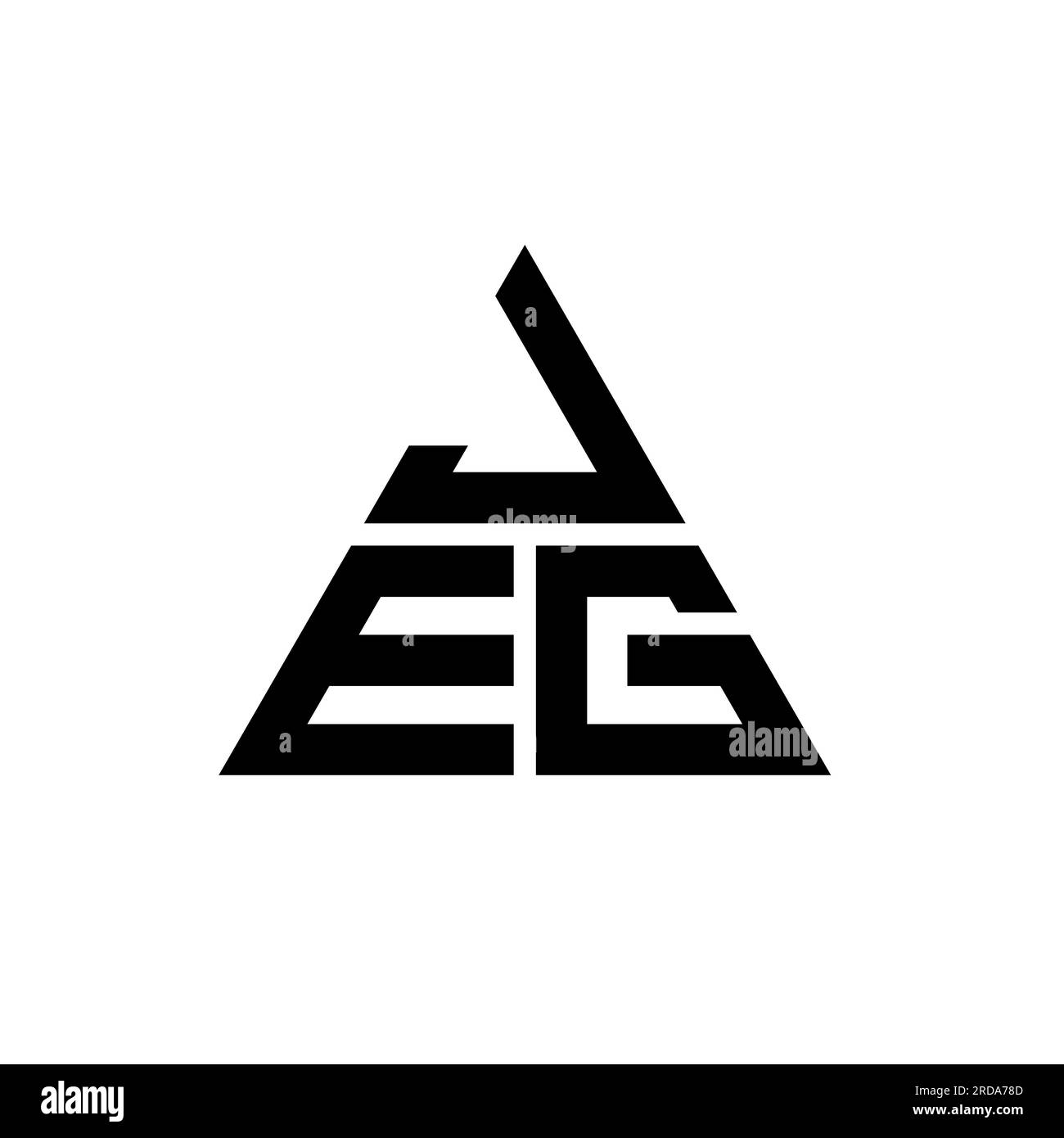 JEG triangle letter logo design with triangle shape. JEG triangle logo ...