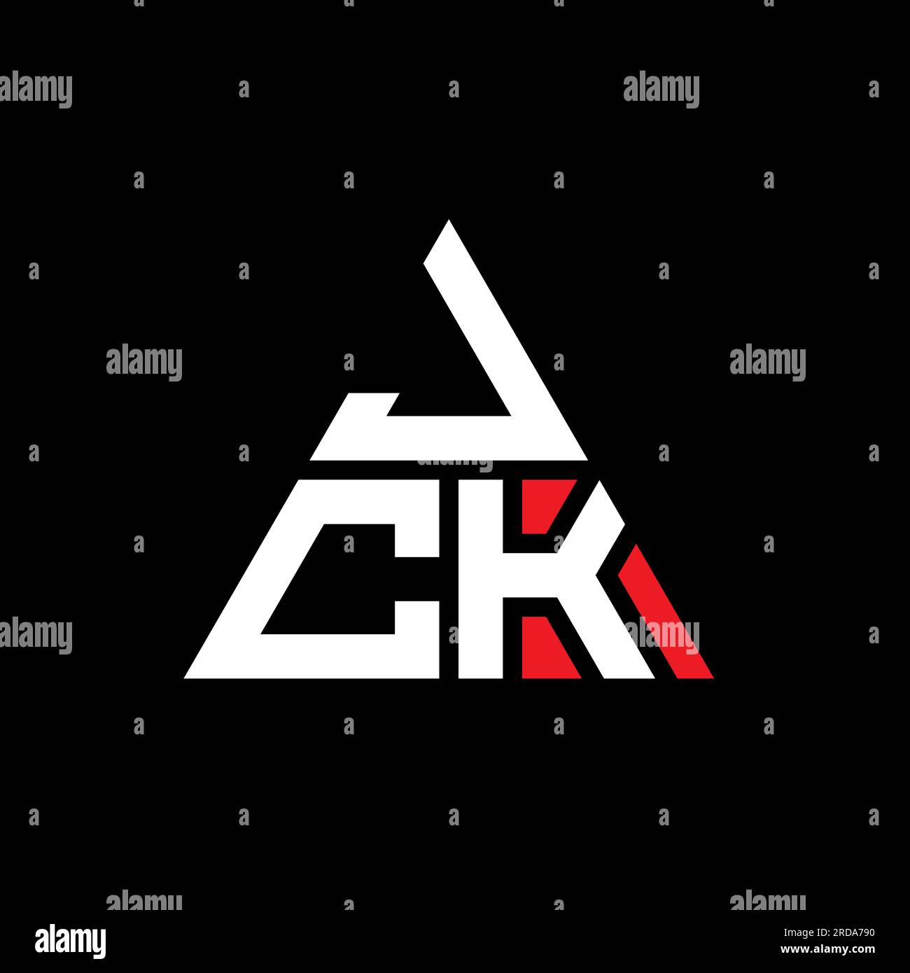 JCK triangle letter logo design with triangle shape. JCK triangle logo ...