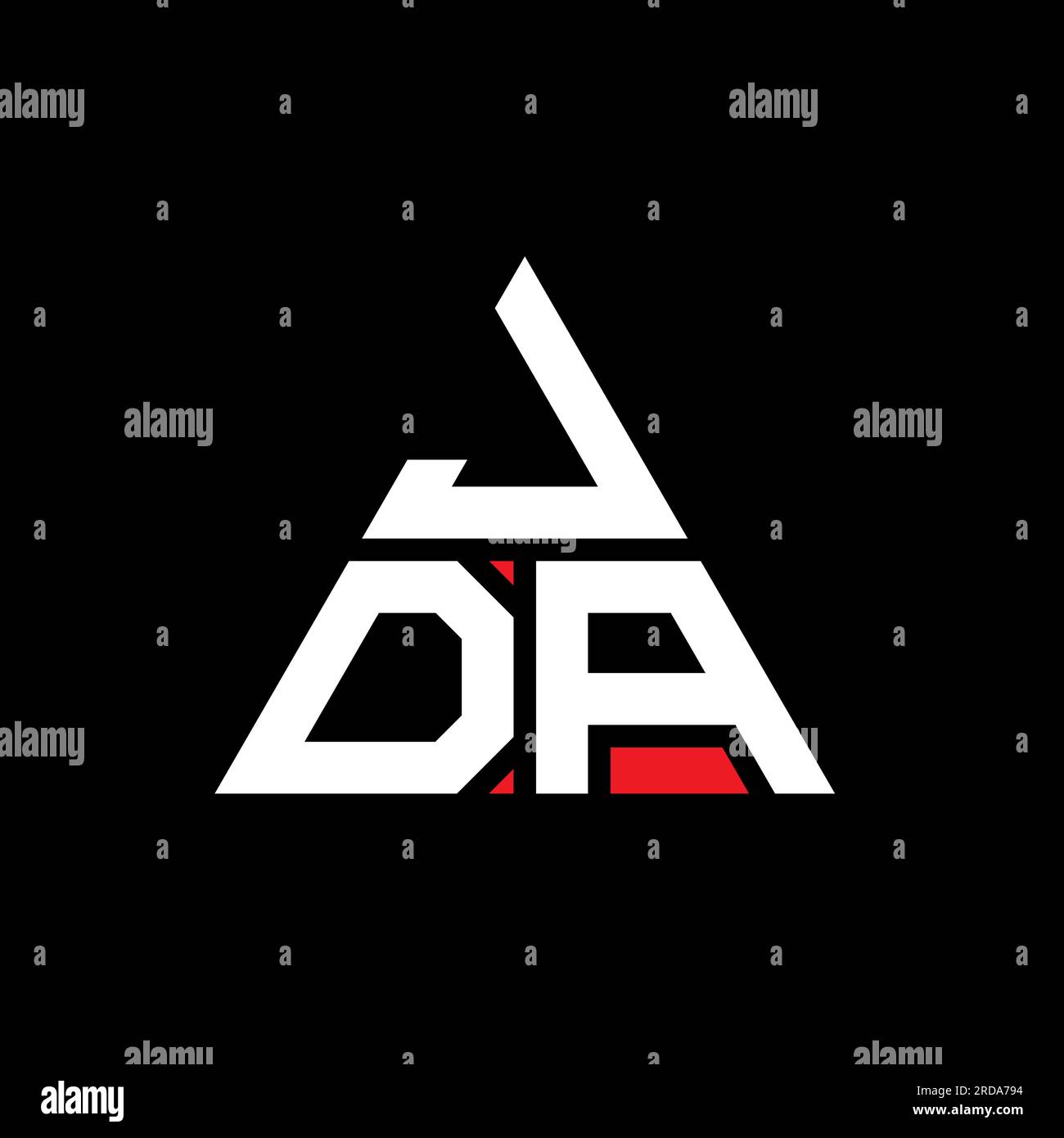 JDA triangle letter logo design with triangle shape. JDA triangle logo ...