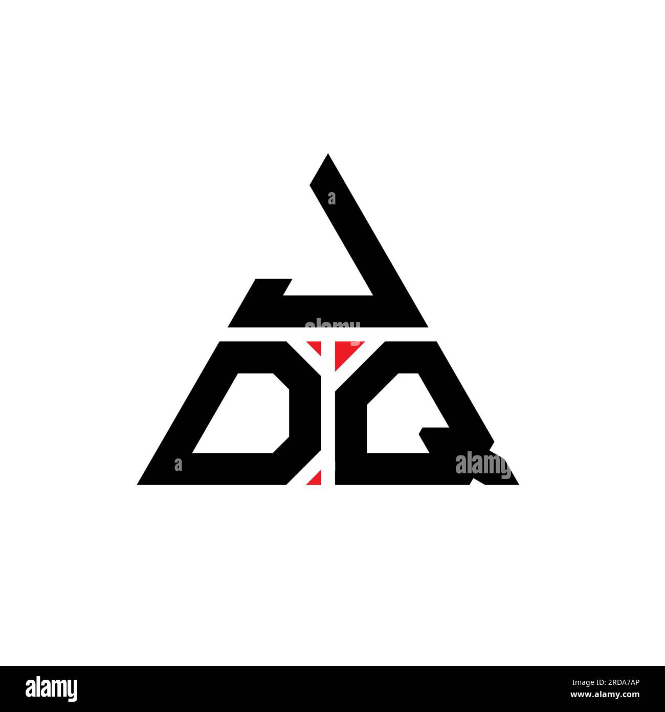 JDQ triangle letter logo design with triangle shape. JDQ triangle logo ...