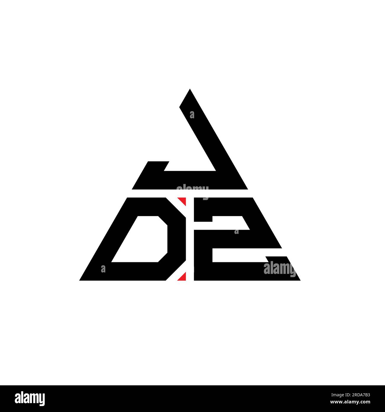 JDZ triangle letter logo design with triangle shape. JDZ triangle logo ...