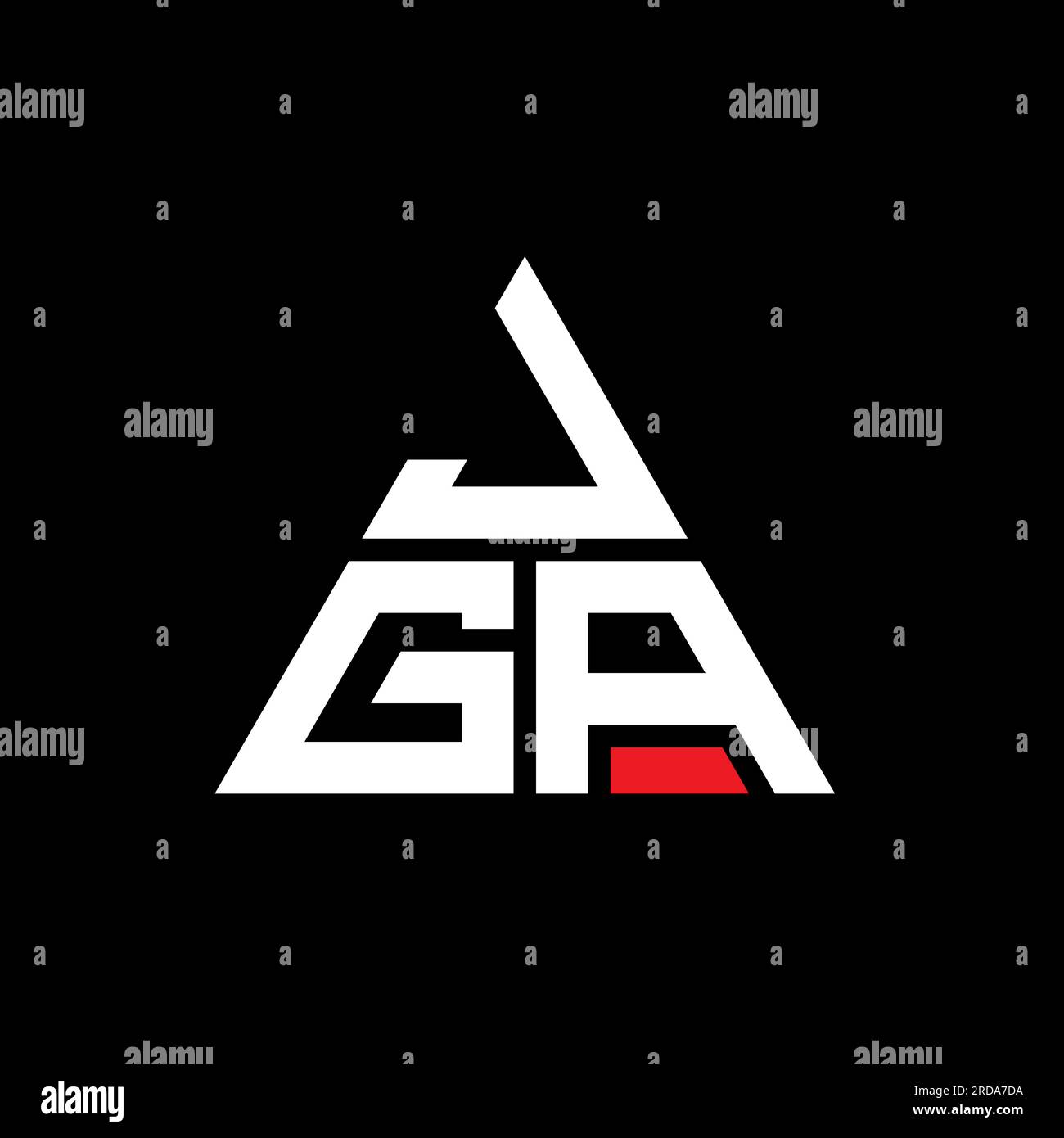 JGA triangle letter logo design with triangle shape. JGA triangle logo ...