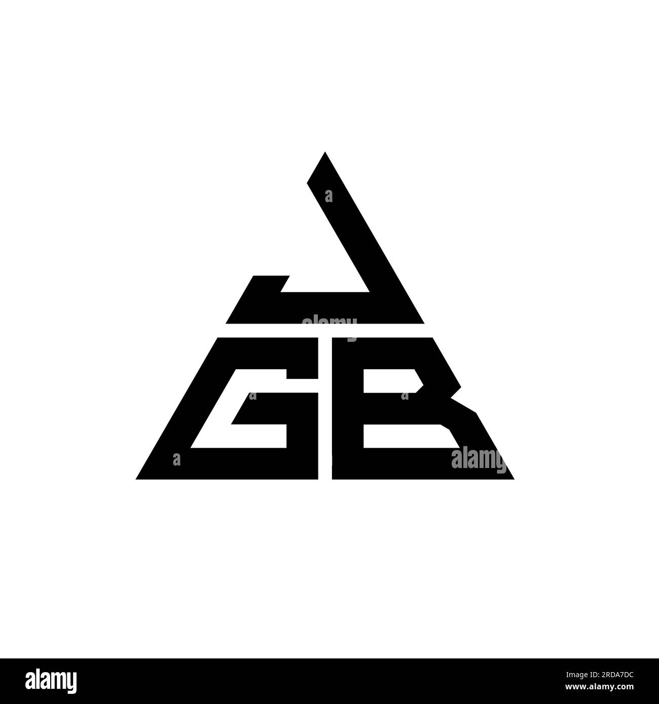 JGB triangle letter logo design with triangle shape. JGB triangle logo design monogram. JGB ...