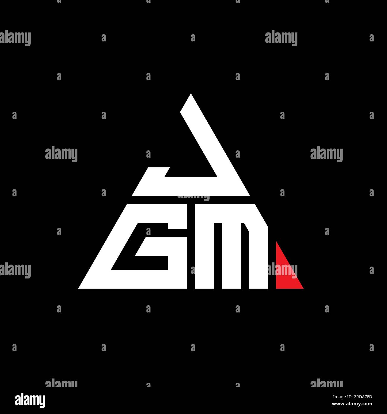 JGM triangle letter logo design with triangle shape. JGM triangle logo ...
