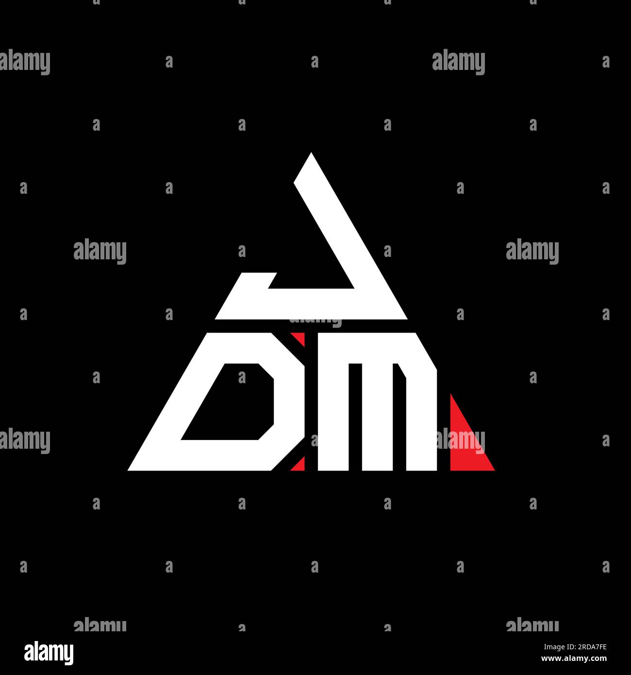 JDM triangle letter logo design with triangle shape. JDM triangle logo ...