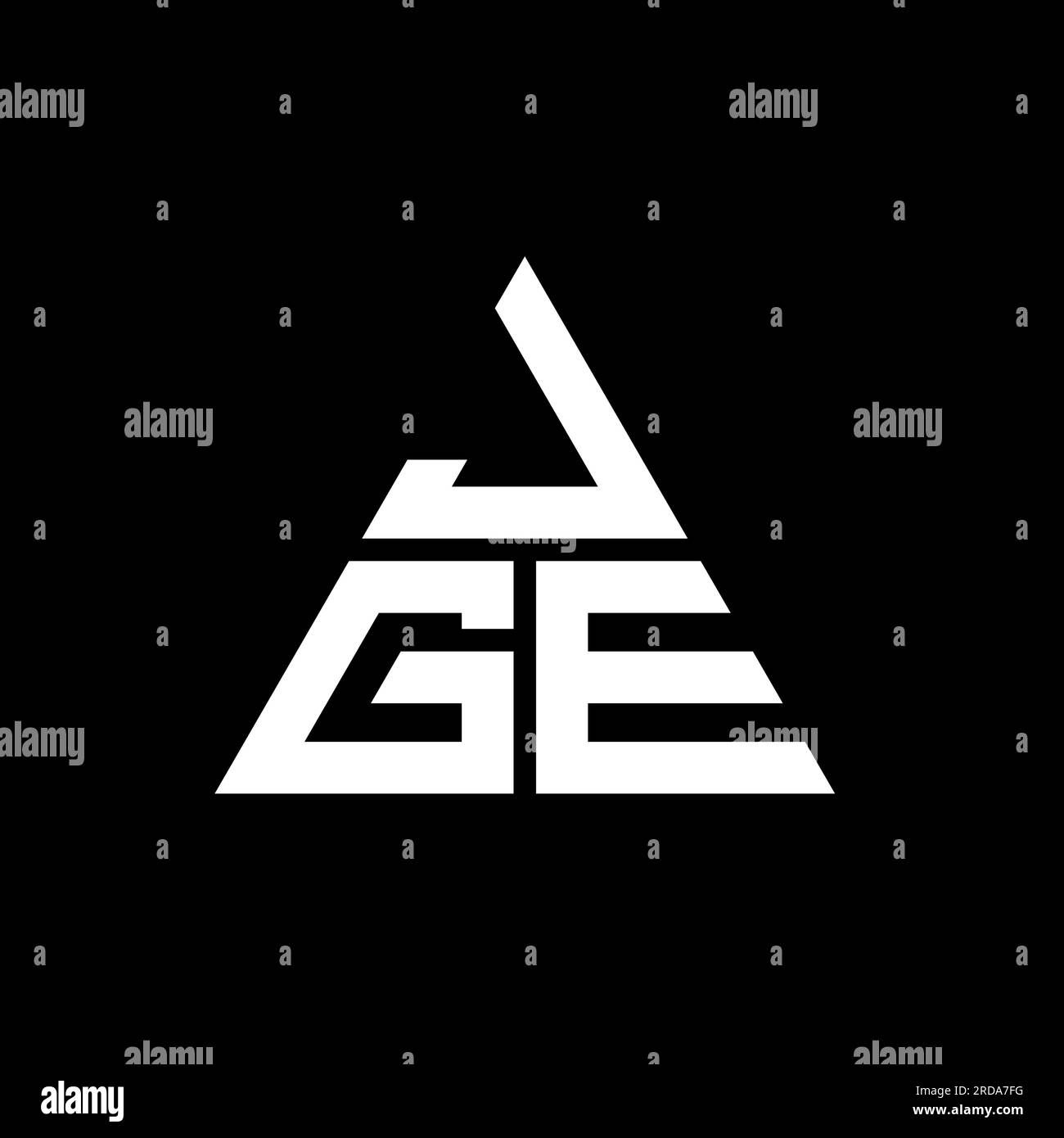 JGE triangle letter logo design with triangle shape. JGE triangle logo ...