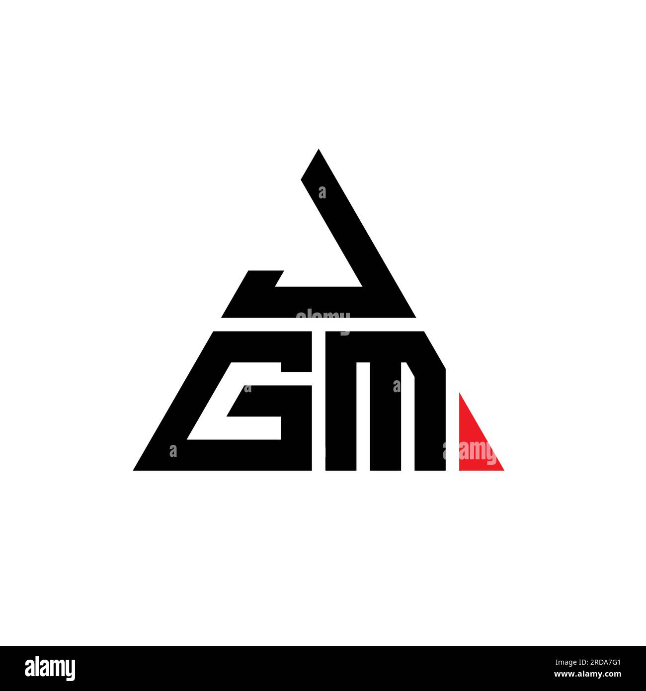 JGM triangle letter logo design with triangle shape. JGM triangle logo ...