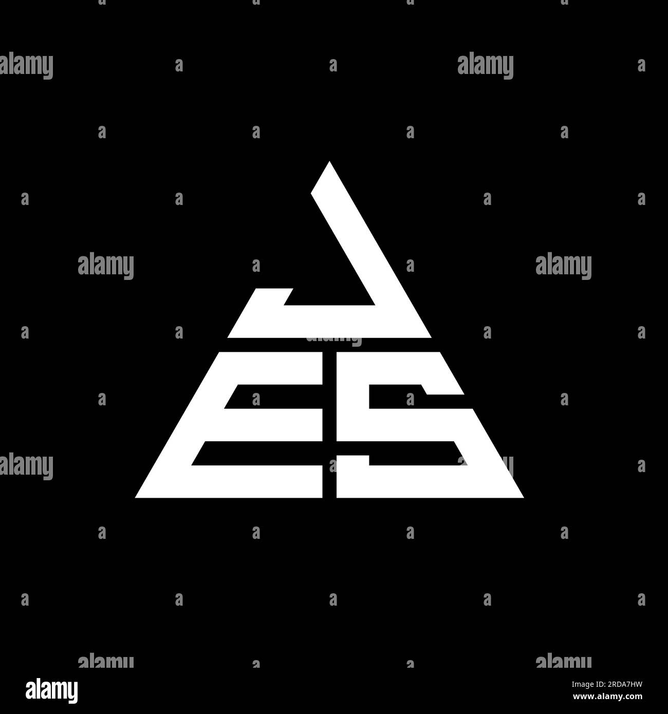 JES triangle letter logo design with triangle shape. JES triangle logo ...