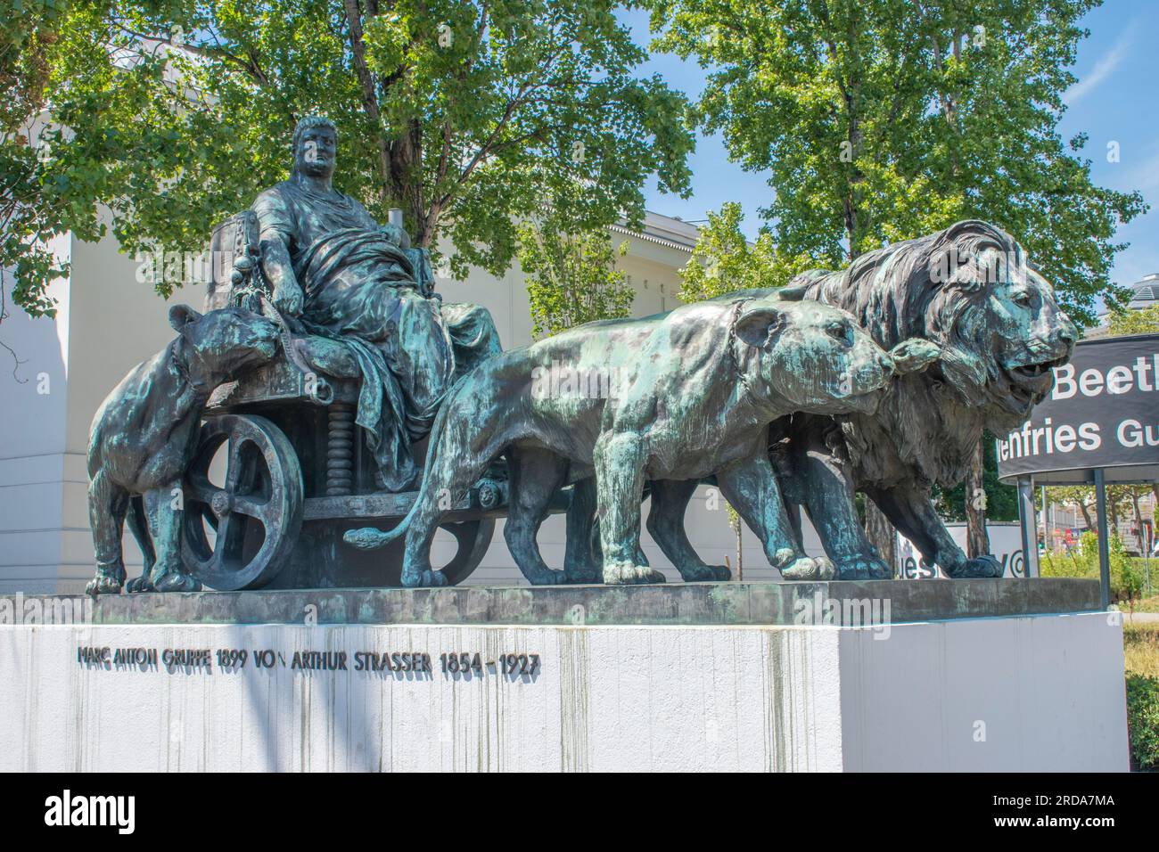 Vienna, Austria, 8 July 2023: Marc Anton Group, bronze group by Artur ...