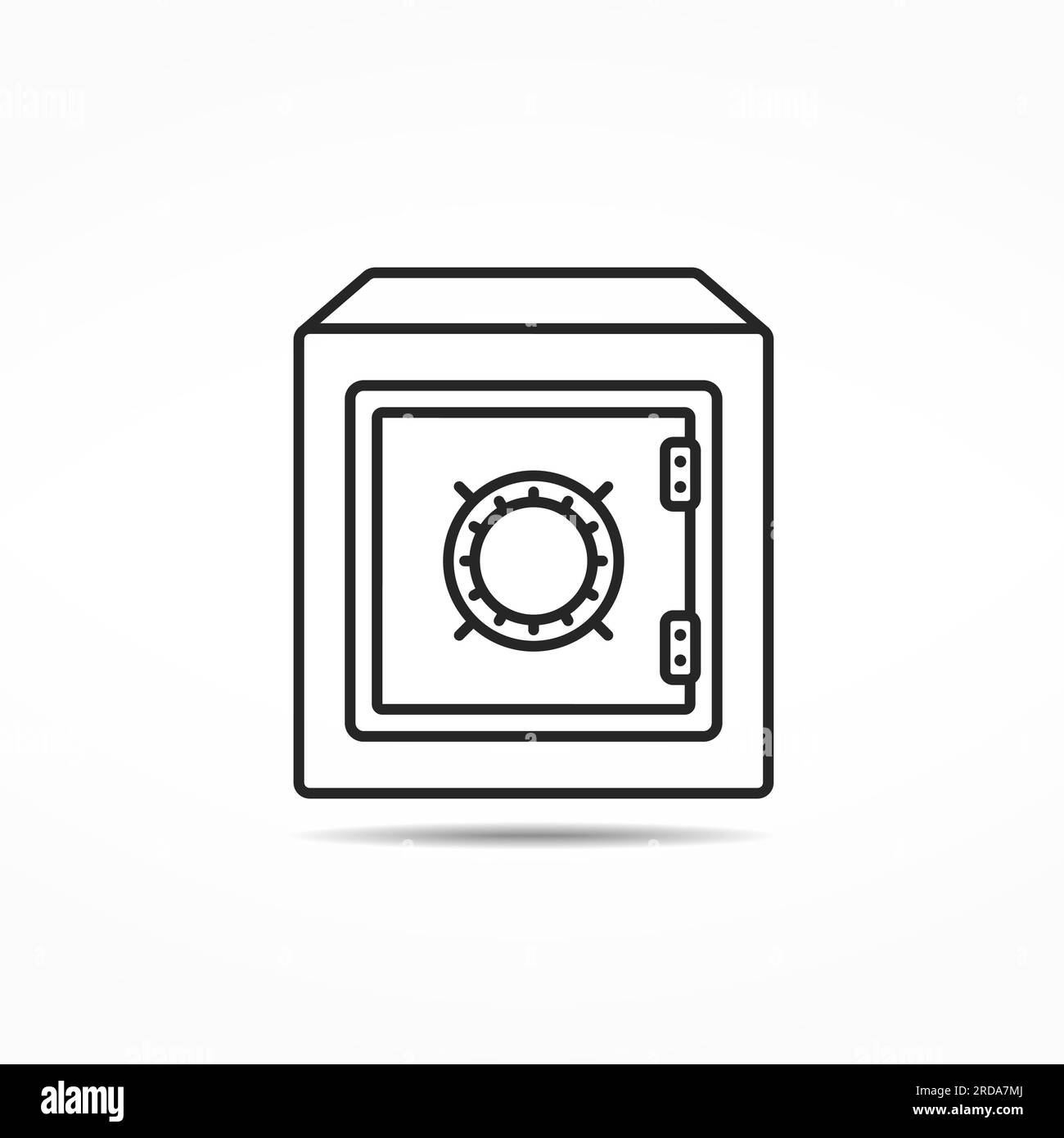 Bank safe minimal line icon, vector eps10 illustration Stock Vector ...