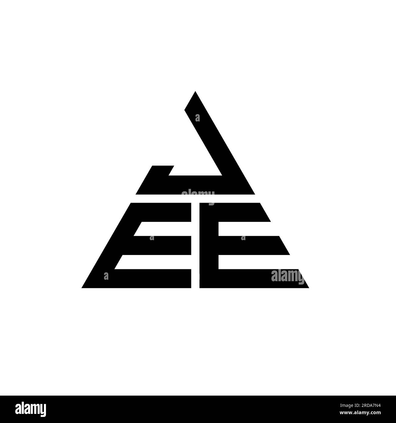 JEE triangle letter logo design with triangle shape. JEE triangle logo ...